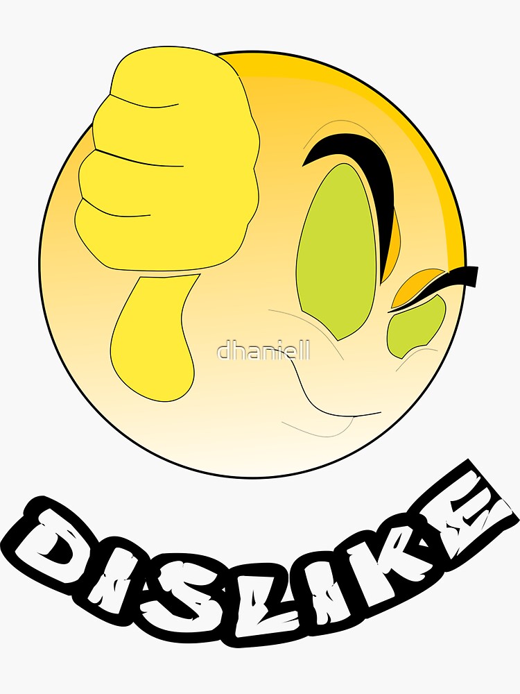 "Emote dislike" Sticker by dhaniell | Redbubble