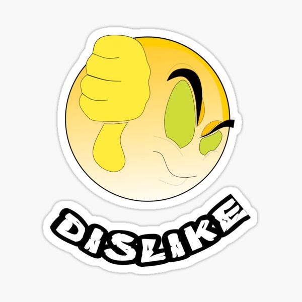 "Emote dislike" Sticker by dhaniell | Redbubble