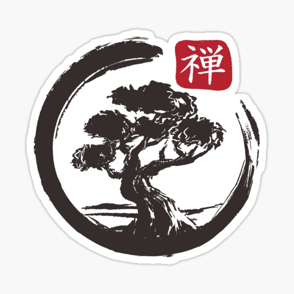 "Enso circle Bonsai" Sticker for Sale by fabriticstore | Redbubble