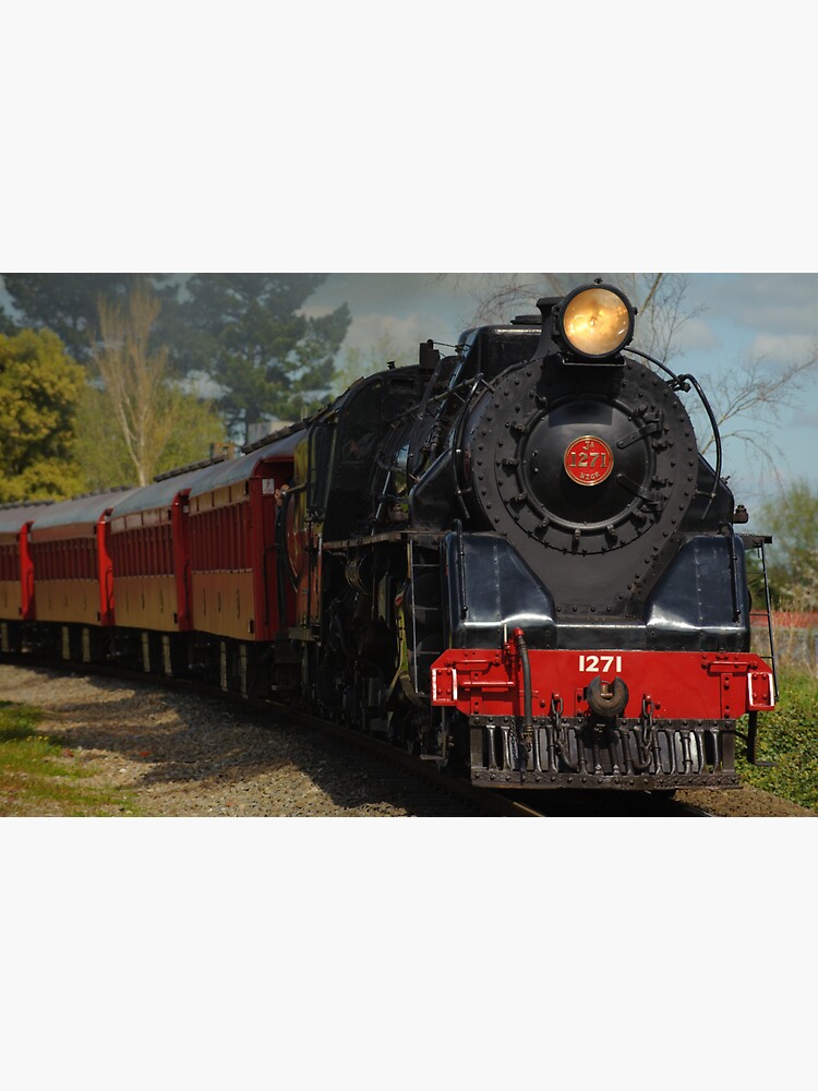 "Black and Red Steam Engine Train #1271" Sticker by Ayadsan | Redbubble