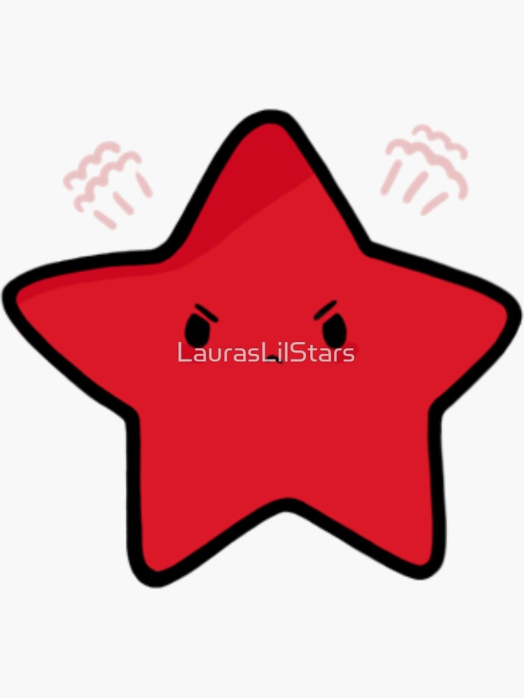"Angry Star" Sticker for Sale by LaurasLilStars | Redbubble