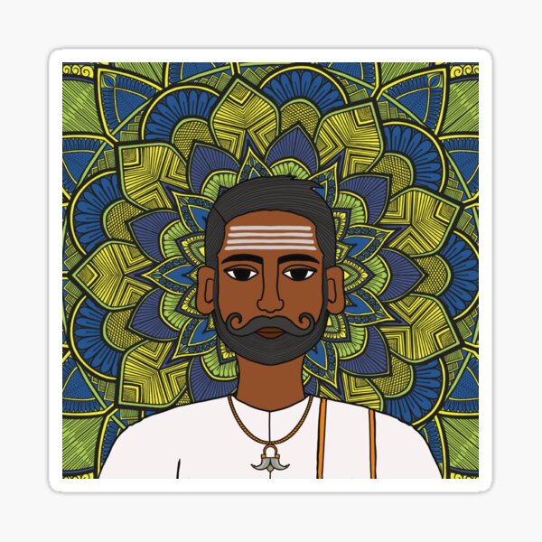 "Indian man" Sticker for Sale by snebaskart | Redbubble
