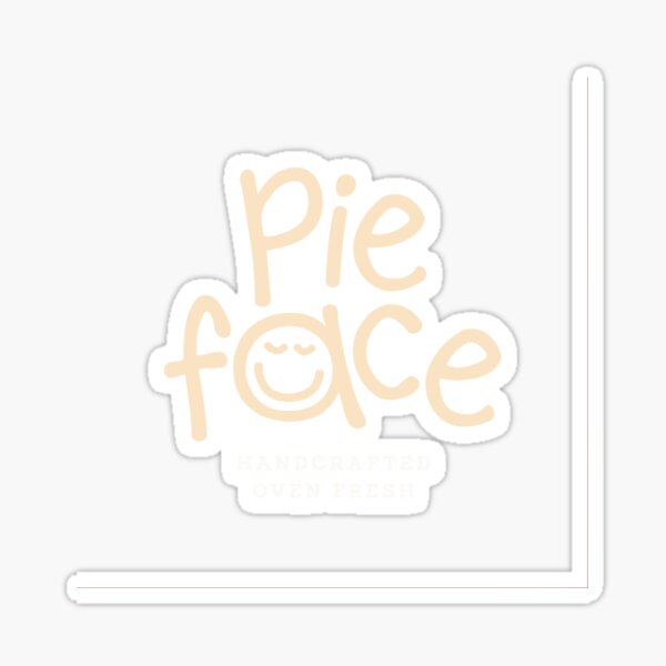 "Pie Face Resto" Sticker by Ashlan-design | Redbubble