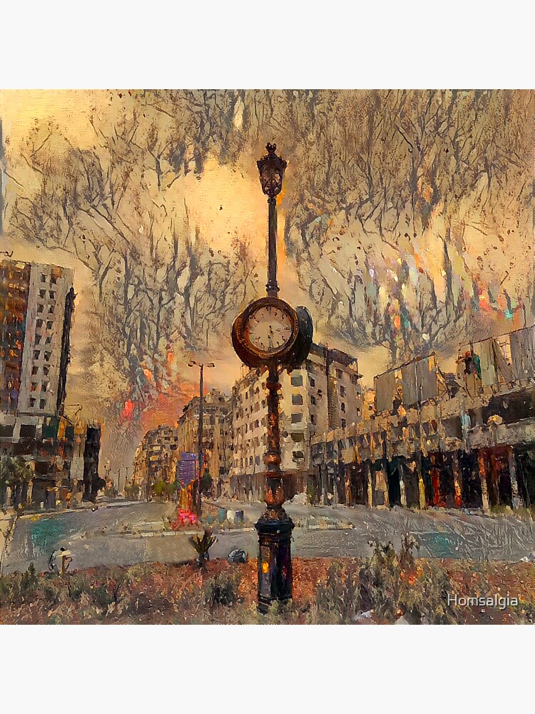 "Old Clock Tower of Homs - Cortes" Sticker for Sale by Homsalgia ...