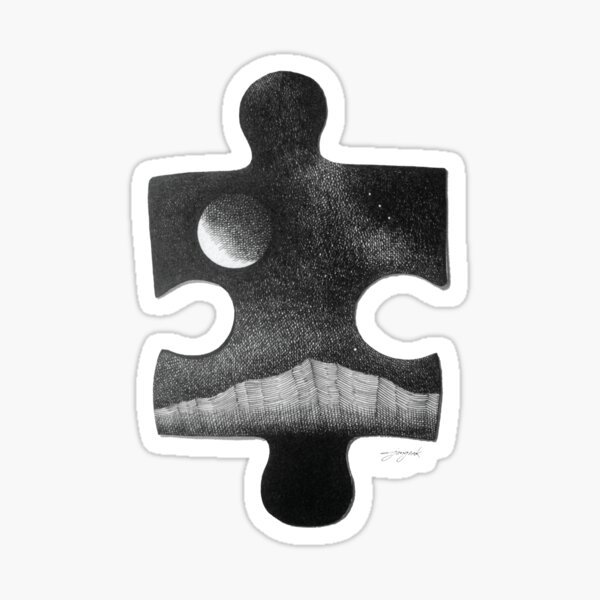 "Jigsaw" Sticker for Sale by ThisnThat-Pai | Redbubble