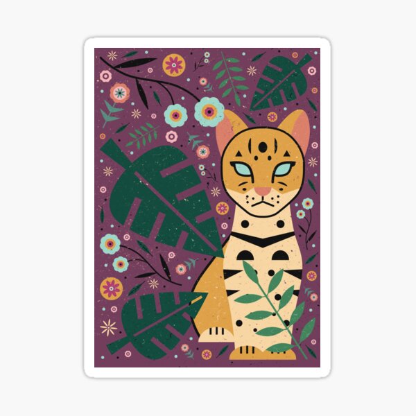 "Ocelot Cub" Sticker for Sale by CarlyWatts | Redbubble