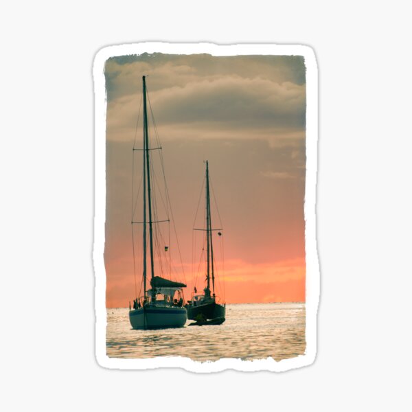 "Sunset Yachts" Sticker for Sale by cinema4design | Redbubble