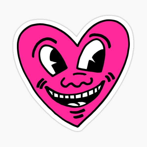 "Rosa lachendes Herz" Sticker von idea-is-king | Redbubble