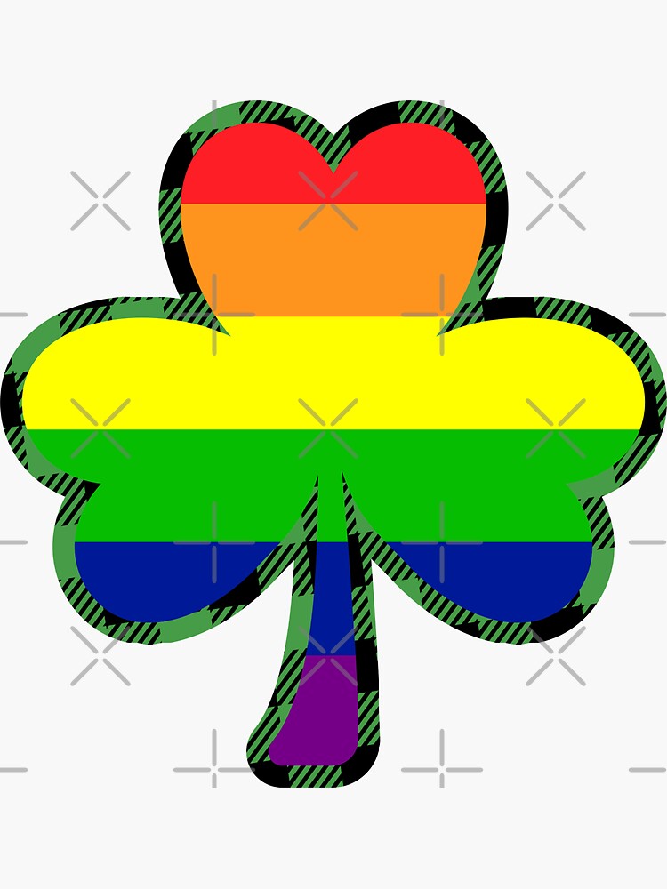 "Rainbow Shamrock" Sticker for Sale by PanosTsalig | Redbubble