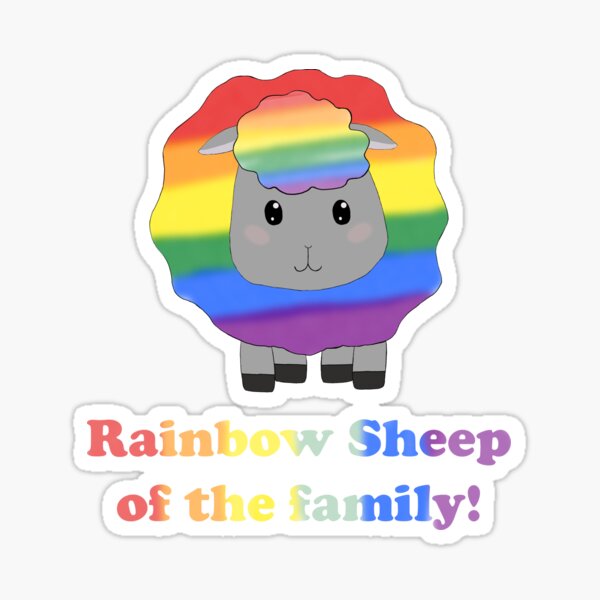 "Rainbow Sheep of the Family! " Sticker for Sale by MochiMonster88 ...