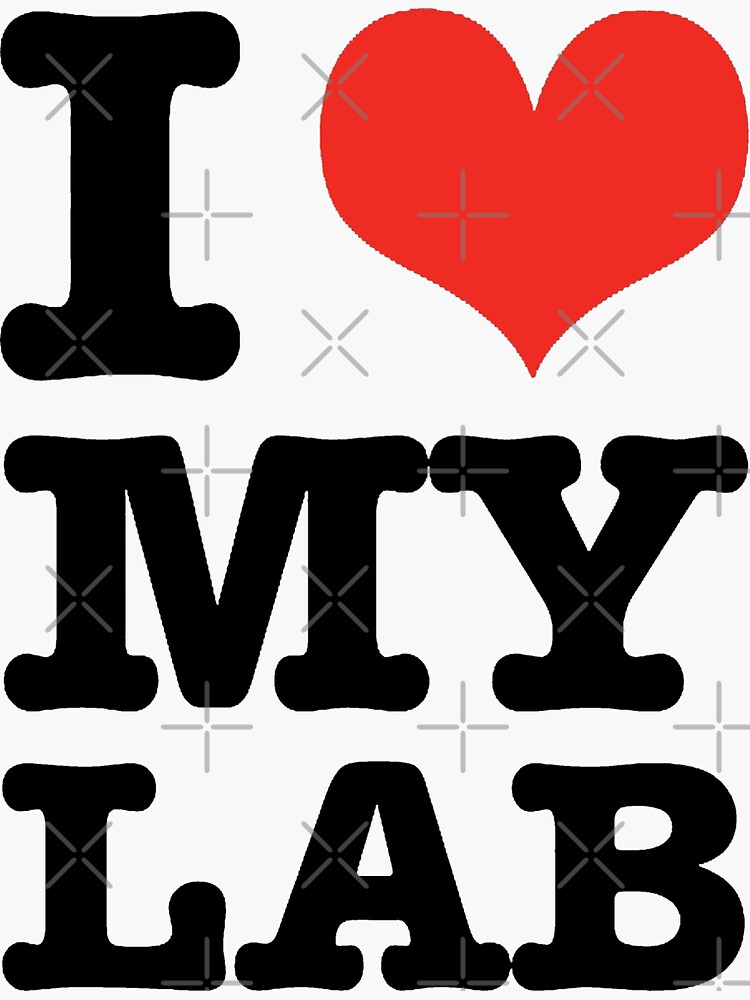 "I Love My Lab" Sticker by Giii | Redbubble