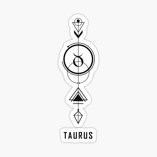 "Taurus Zodiac Sacred Geometric Arrow" Sticker for Sale by Athira-A ...