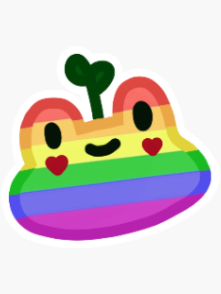 "Gay LGBTQ frog sticker" Sticker by buttercuprabbit | Redbubble