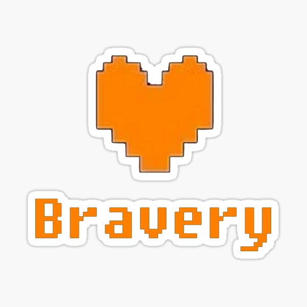 "Undertale Orange Soul, Bravery" Sticker for Sale by WytNyt | Redbubble