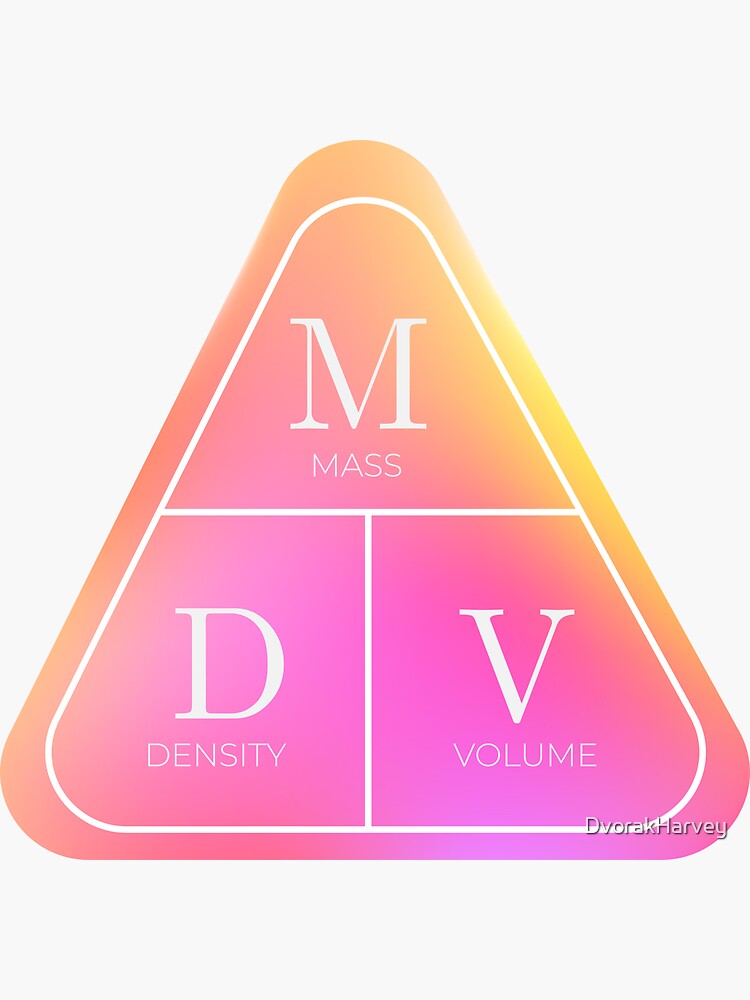 "Density Equation Triangle Shortcut" Sticker by DvorakHarvey | Redbubble