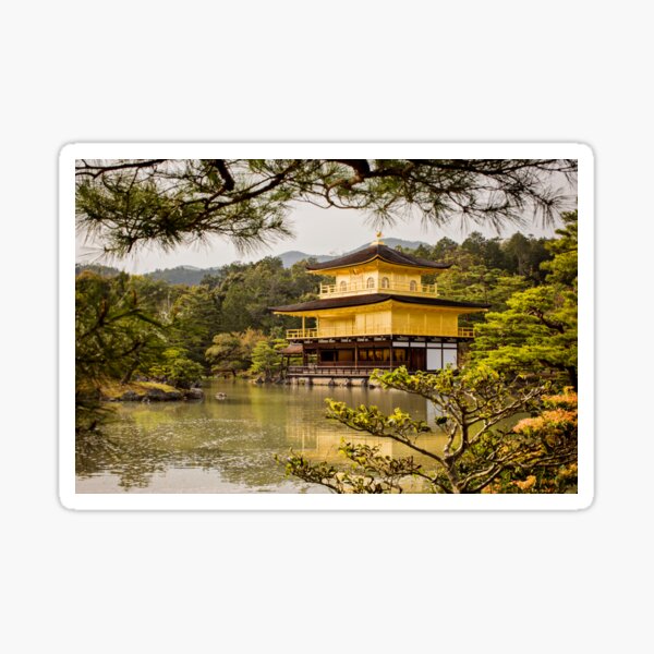 "The Golden Pavilion" Sticker for Sale by vividpeach | Redbubble