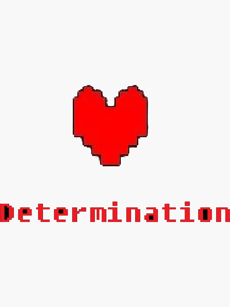 "Undertale Red Soul, Determination" Sticker for Sale by WytNyt | Redbubble