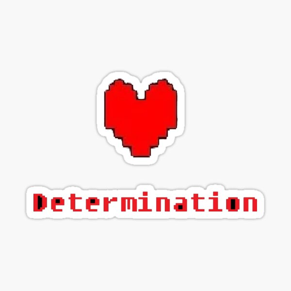 "Undertale Red Soul, Determination" Sticker for Sale by WytNyt | Redbubble
