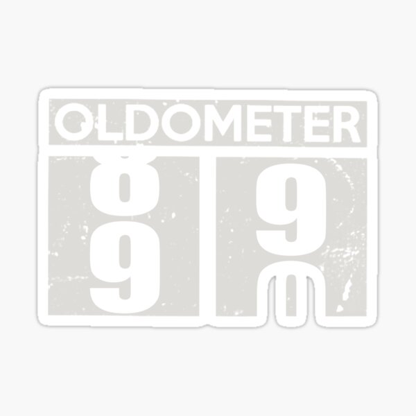 "90th Birthday Gift Oldometer 90 Years Old" Sticker for Sale by joykart ...