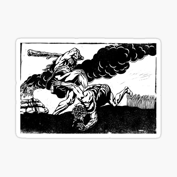 "The Murder of Abel" Sticker for Sale by wonder-webb | Redbubble