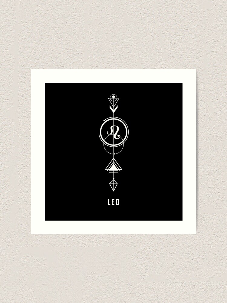 "Leo Zodiac Sacred Geometric Arrow" Art Print for Sale by Athira-A ...