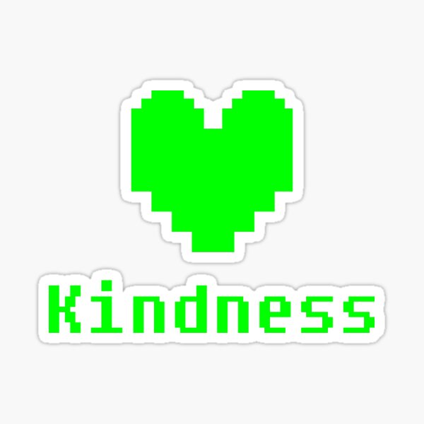 "Undertale Green Soul, Kindness" Sticker by WytNyt | Redbubble