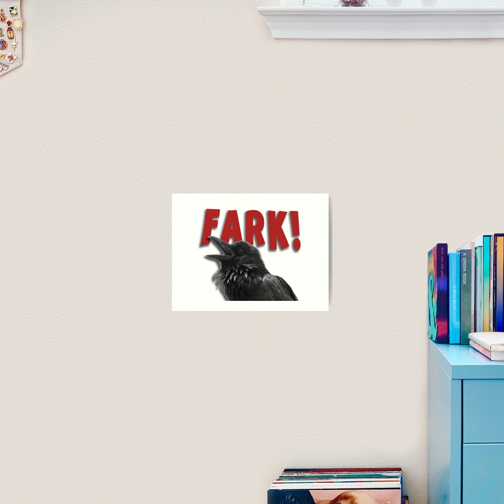 "Fark! Crow Design" Art Print by TrifikRADesigns | Redbubble