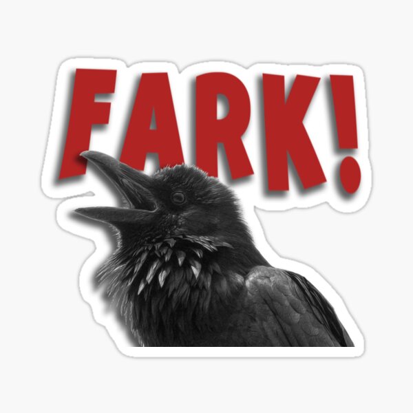 "Fark! Crow Design" Sticker for Sale by TrifikRADesigns | Redbubble