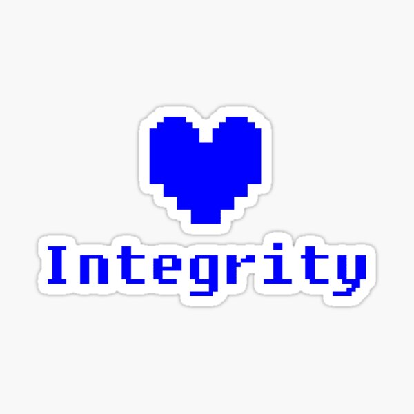 "Undertale Blue Soul, Integrity" Sticker for Sale by WytNyt | Redbubble