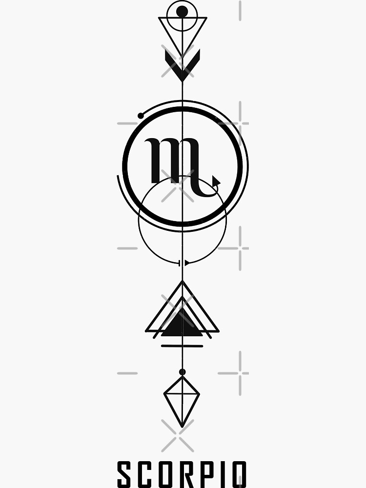 "Scorpio Zodiac Sacred Geometric Arrow" Sticker for Sale by Athira-A ...