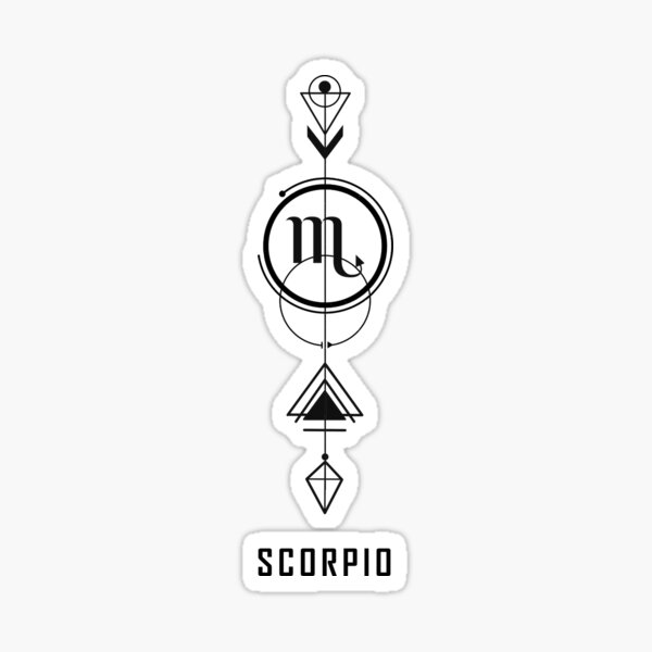 "Scorpio Zodiac Sacred Geometric Arrow" Sticker for Sale by Athira-A ...