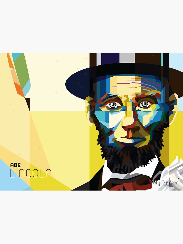 "Abe Lincoln Pop Art" Sticker for Sale by Mattgyver | Redbubble