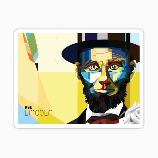 "Abe Lincoln Pop Art" Sticker for Sale by Mattgyver | Redbubble