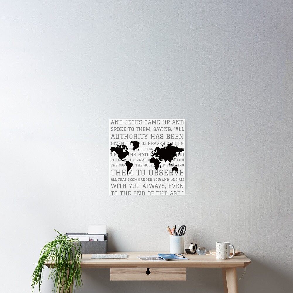 "The Great Commission World Map" Poster for Sale by TheRisingSon ...
