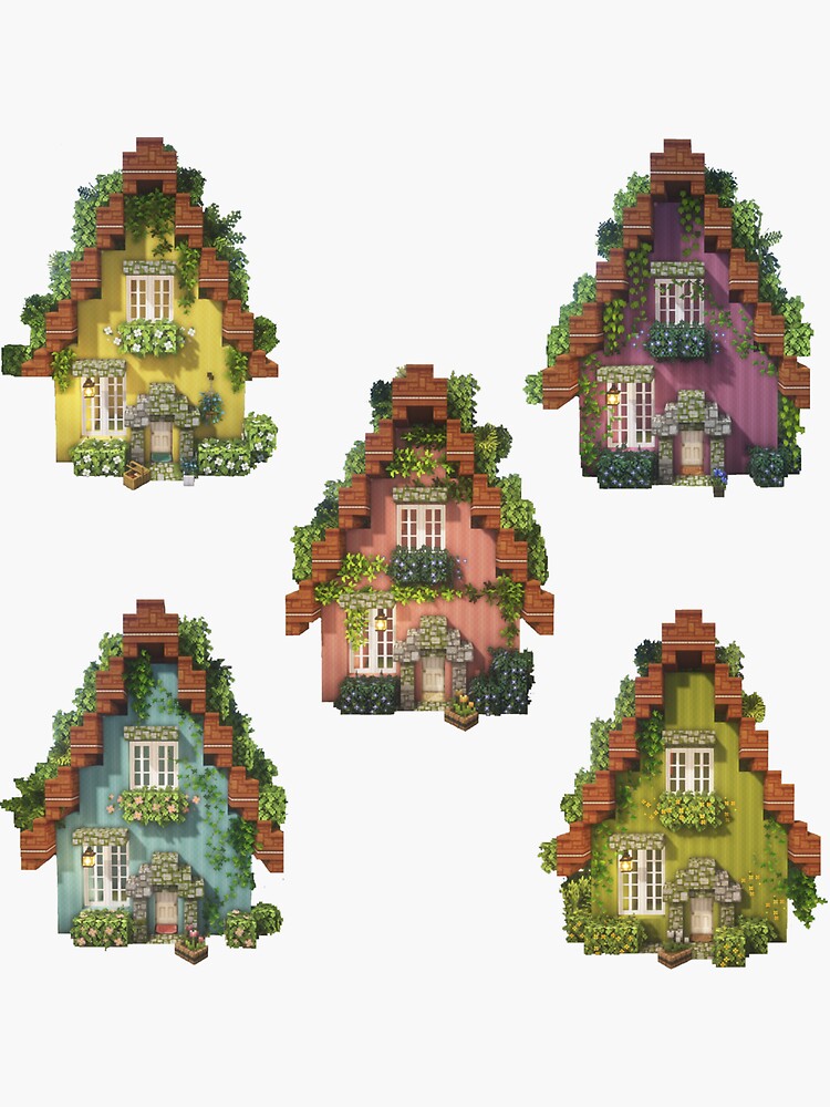 "Minecraft Fairy Cottage Pack" Sticker for Sale by cherieluna | Redbubble