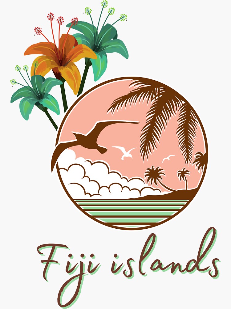 "Fiji Islands" Sticker for Sale by Cirrincione | Redbubble