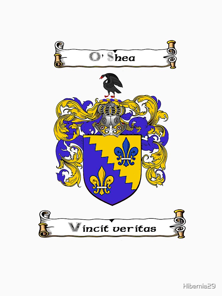 "O' Shea Family Crest and Motto" T-shirt for Sale by Hibernia29 ...