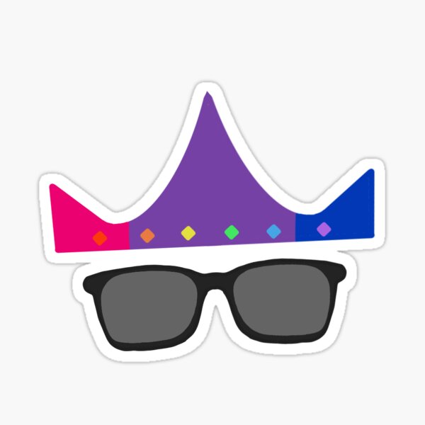 "Eret's Crown and Glasses" Sticker by fueledbypj | Redbubble