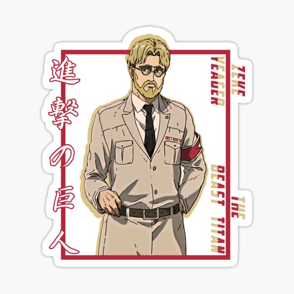 "Attack on Titan - Zeke Yeager" Sticker by Animania-AnimeS | Redbubble