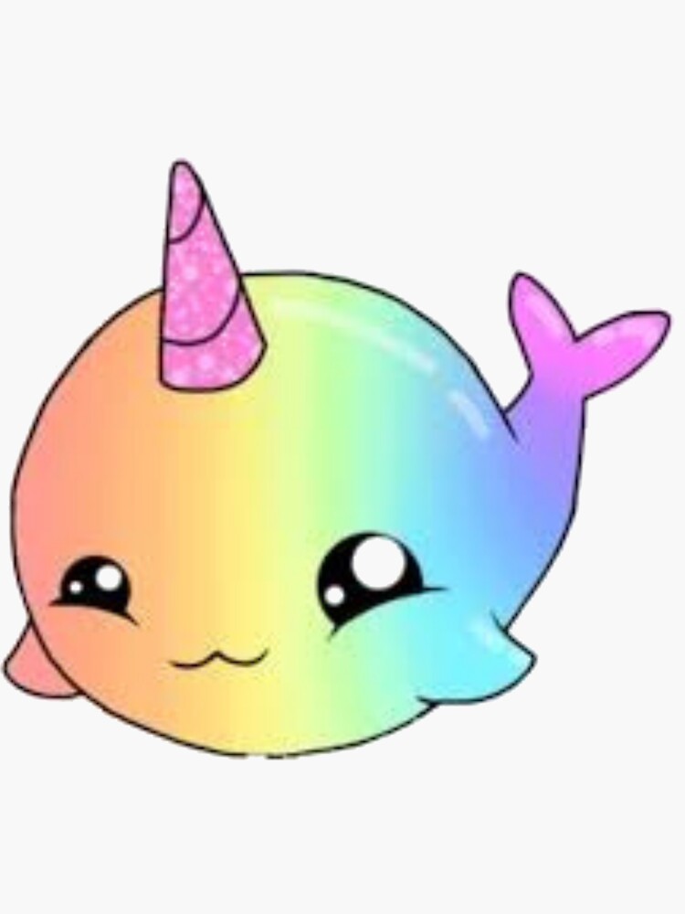 "Cute rainbow unicorn fish " Sticker for Sale by AnthonyVdV | Redbubble