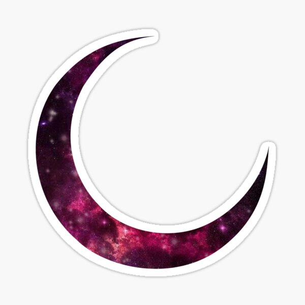 "Galaxy Moon, Space Moon, Pink Galaxy Moon, Pink Space Moon, Crescent ...