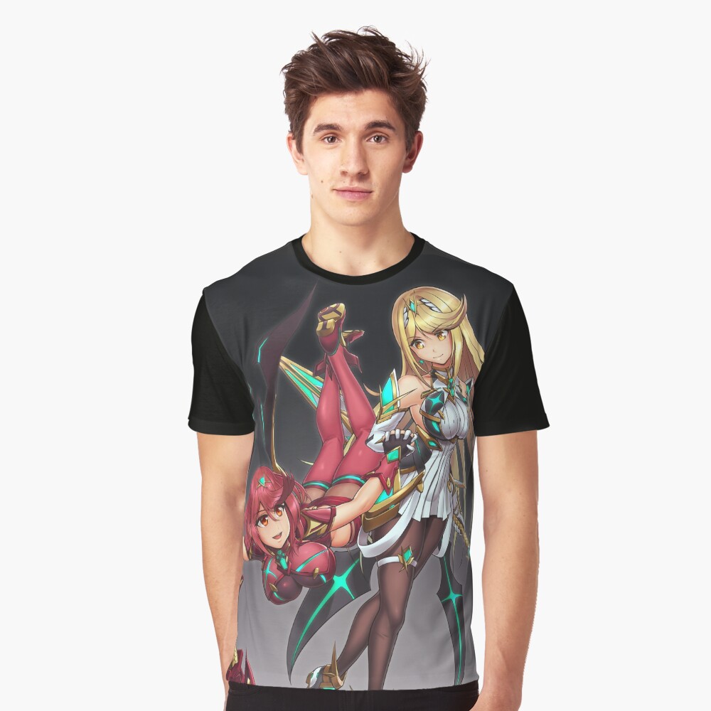 "Pyra and Mythra" T-shirt for Sale by hybridmink | Redbubble | pyra ...