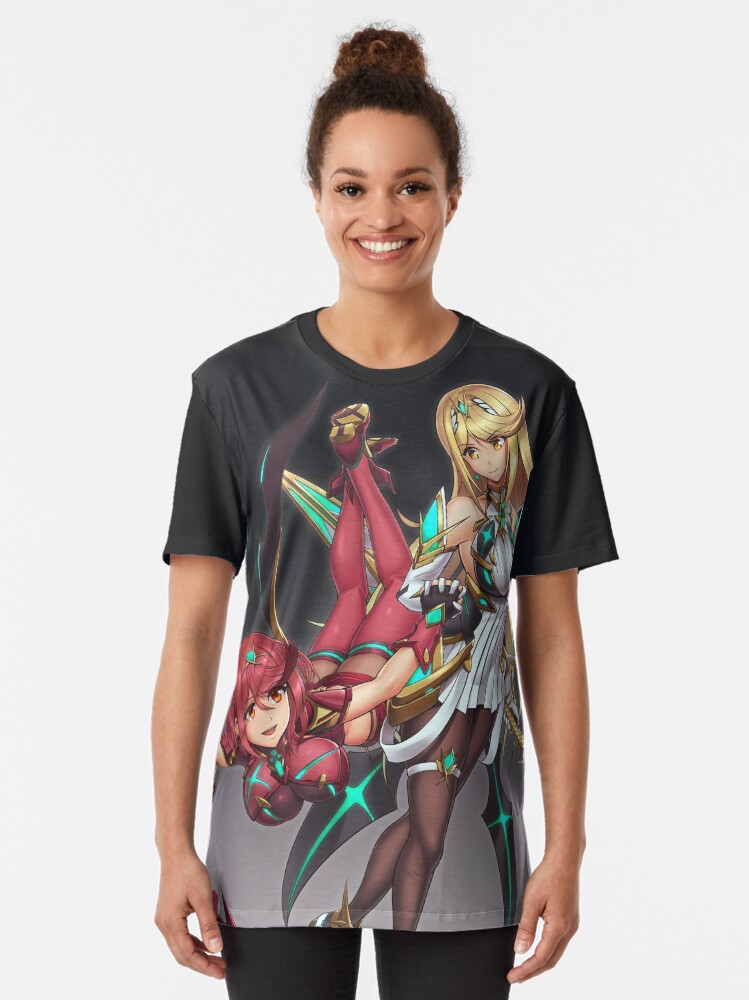 "Pyra and Mythra" T-shirt for Sale by hybridmink | Redbubble | pyra ...