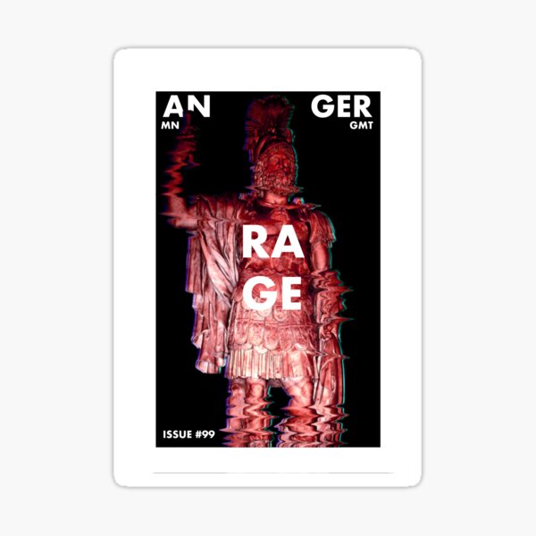 "Anger" Sticker for Sale by ajrgraphics | Redbubble
