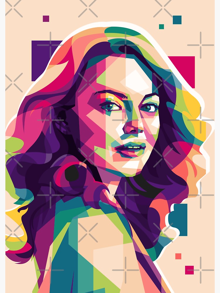 "American actress." Sticker for Sale by YukinoshitaYui | Redbubble