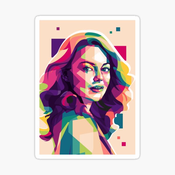 "American actress." Sticker for Sale by YukinoshitaYui | Redbubble