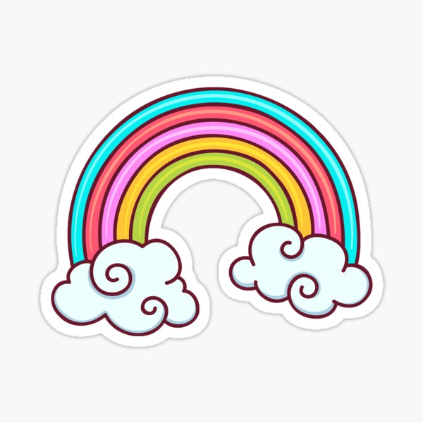 "Rainbow ?" Sticker for Sale by DjalilhoArt | Redbubble