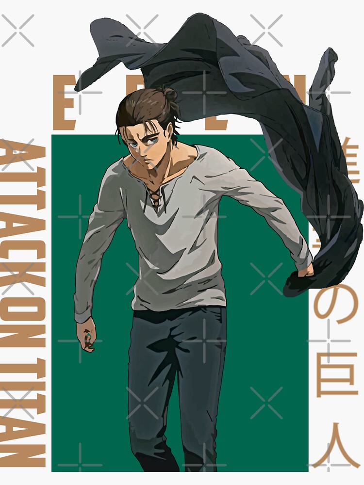 "Attack on Titan - Eren Yeager" Sticker by Animania-AnimeS | Redbubble