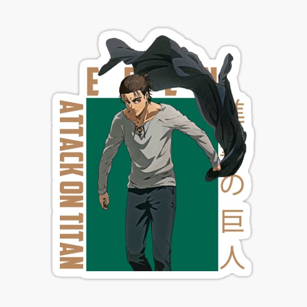 "Attack on Titan - Eren Yeager" Sticker by Animania-AnimeS | Redbubble