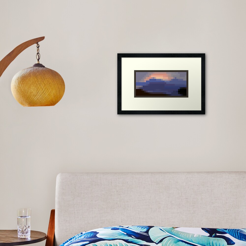 "Minecraft Sunset Painting" Canvas Print for Sale by vy20 | Redbubble